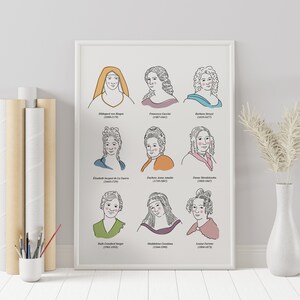 Female Classical Composers Poster, Classical Music, Music Poster, Music ...