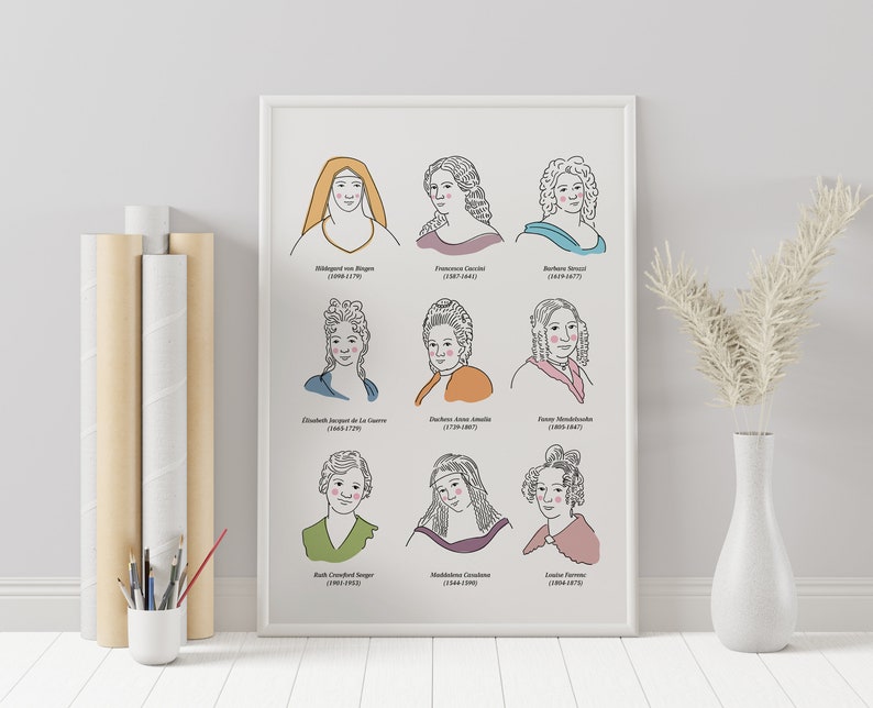 Female Classical Composers Poster Classical Music Music - Etsy