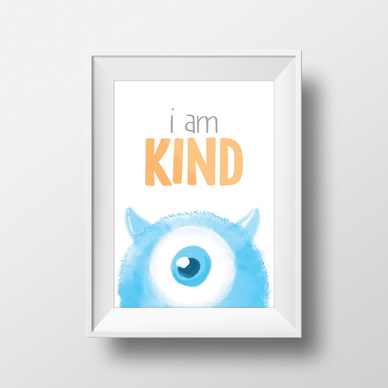 Monster Classroom Prints: Kind, Brave, Smart Decor (digital Download ...