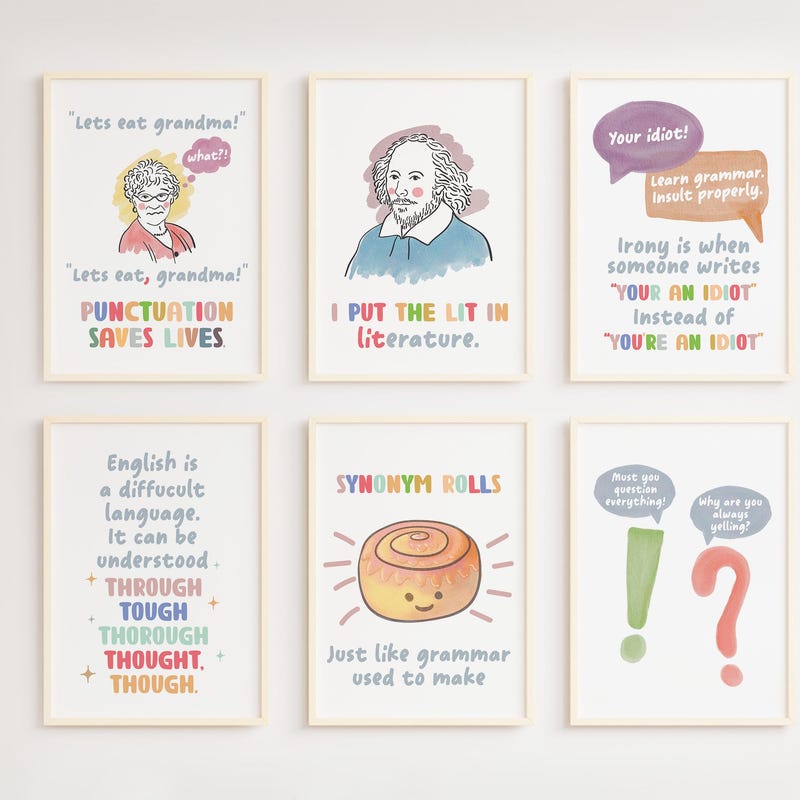 Grammar Poster - Etsy