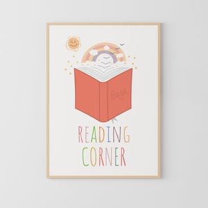 Reading Corner, Educational Posters, Homeschool Wall Decor, Classroom ...
