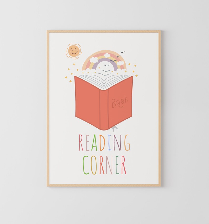 Reading Corner Educational Posters Homeschool Wall Decor - Etsy