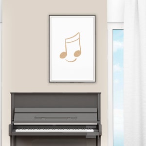 Happy Music Note Music Classroom Decor Music Poster - Etsy