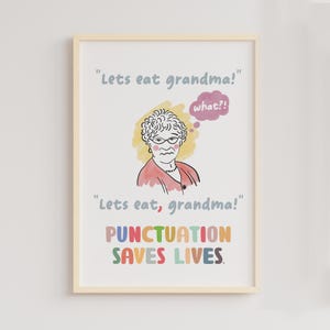 Funny Grammar Punctuation Posters: English Classroom Decor (digital ...