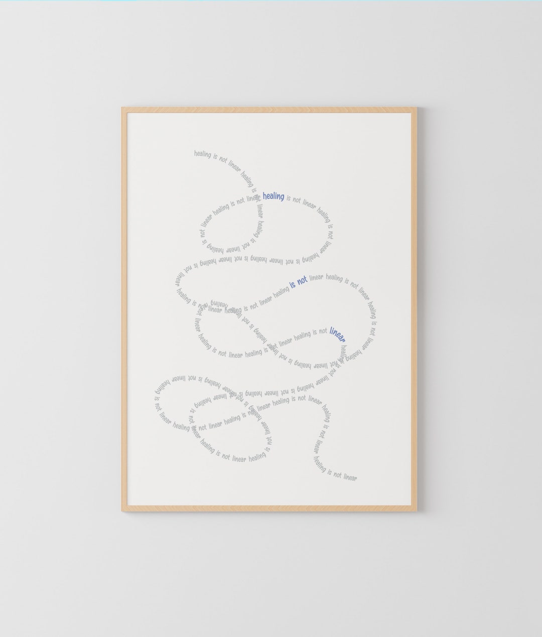 Healing is Not Linear Poster, Counselor Office, Therapy Room, Mental ...