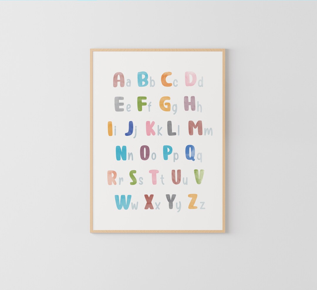 Alphabet Poster ABC Print Printable Educational Wall Art - Etsy