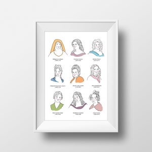 Female Classical Composers Poster, Classical Music, Music Poster, Music ...