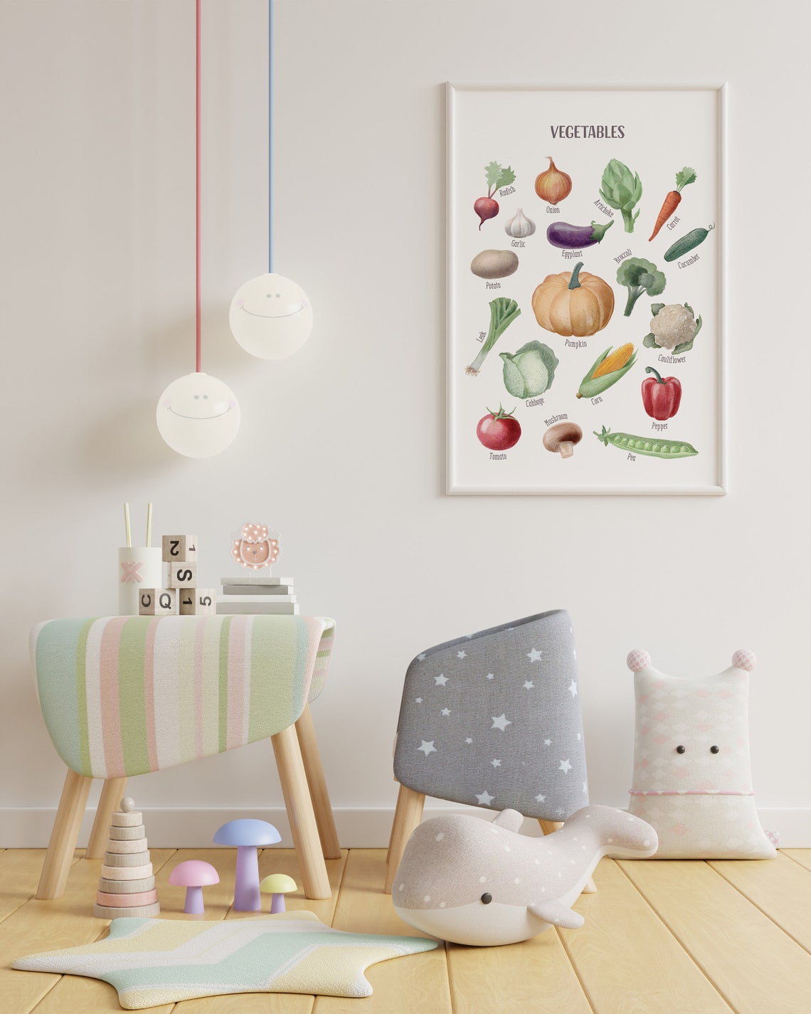 Rainbow Vegetables Poster: Montessori Classroom Decor (digital Download ...
