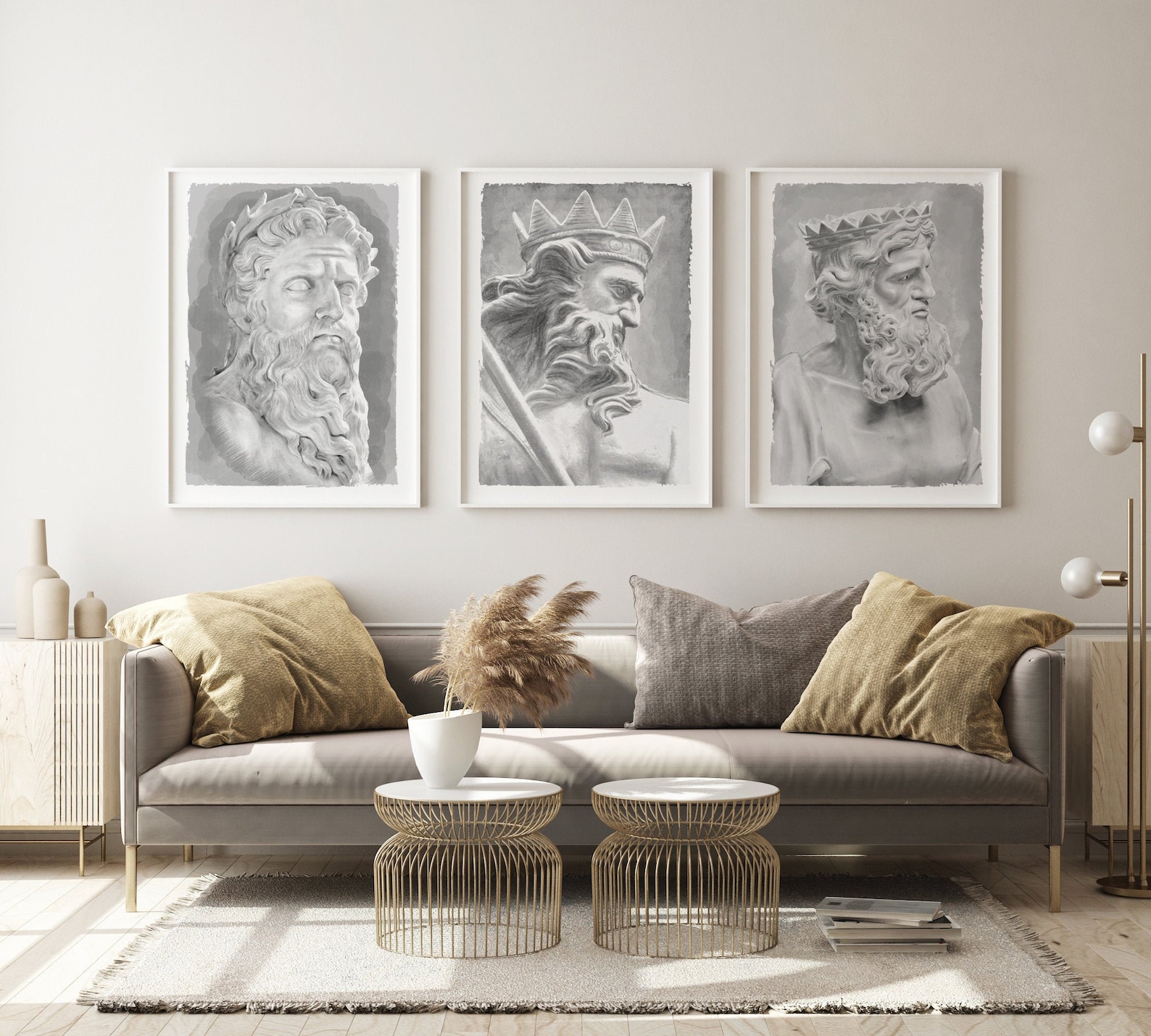 Zeus Poseidon Hades Ancient Greek Gods Poster 3 Brothers - Etsy