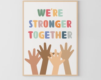 Stronger Together Poster - Etsy