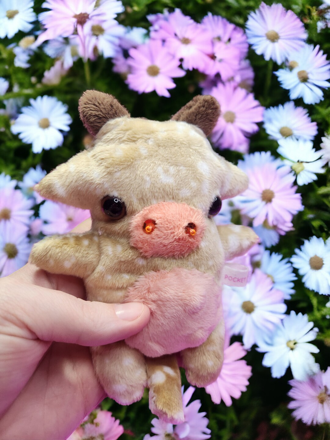 Pocket Cow Plushie - Handmade Minky Fabric Stuffed Animal - Etsy