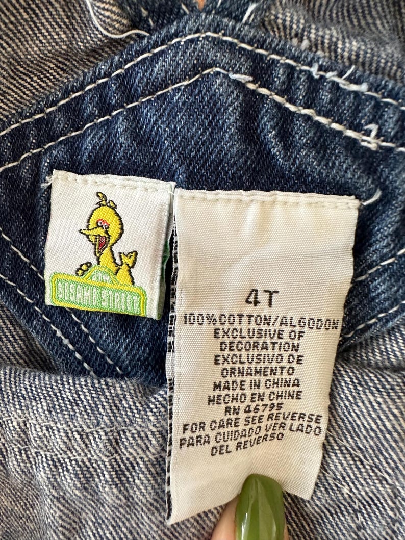 Vintage Sesame Street Overalls/shortalls - Etsy