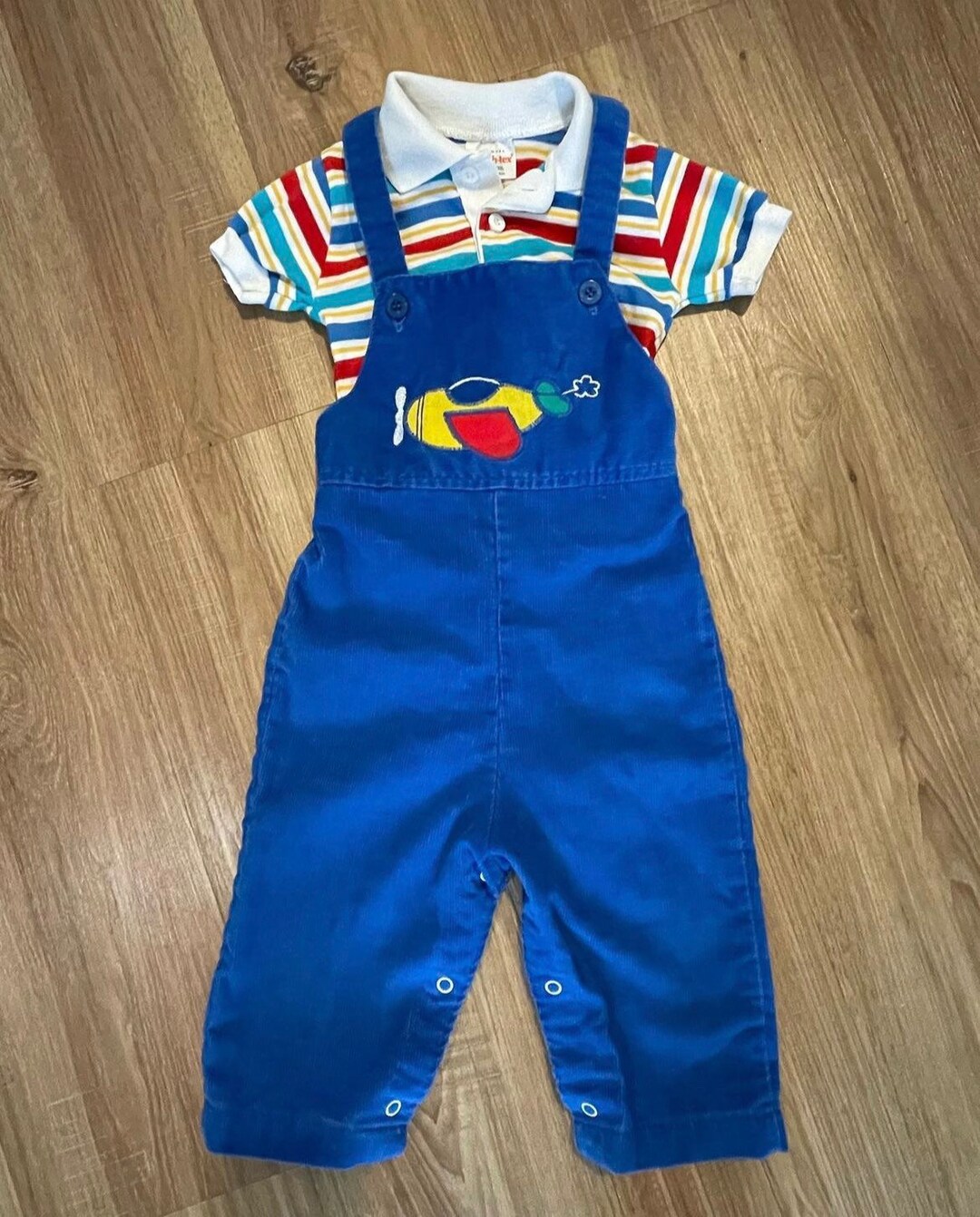 Vintage Healthtex Airplane Overalls +top - Etsy