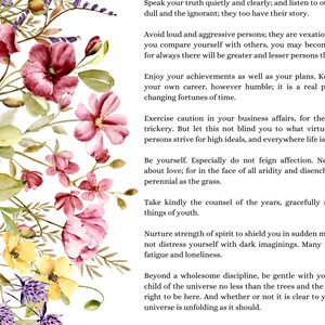 Go Placidly Amid the Noise and Haste, Remember What Peace There May Be ...