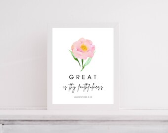 Great is His Faithfulness - Etsy