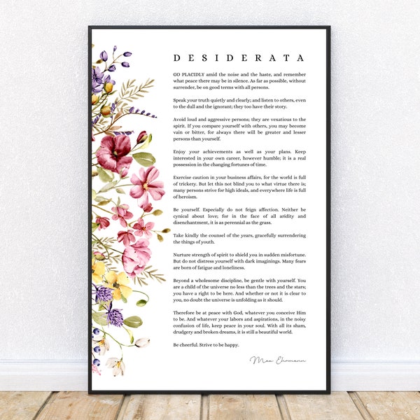 Desiderata - Etsy