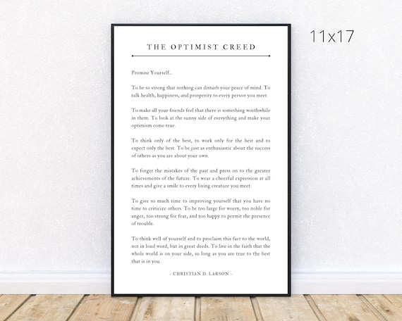 Optimist Creed Quotes Experience Optimism: Peaceful, Easy Feeling