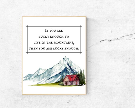 Mountain Cabin Quotes 24.25" X 44" Panel Living The Dream Camping