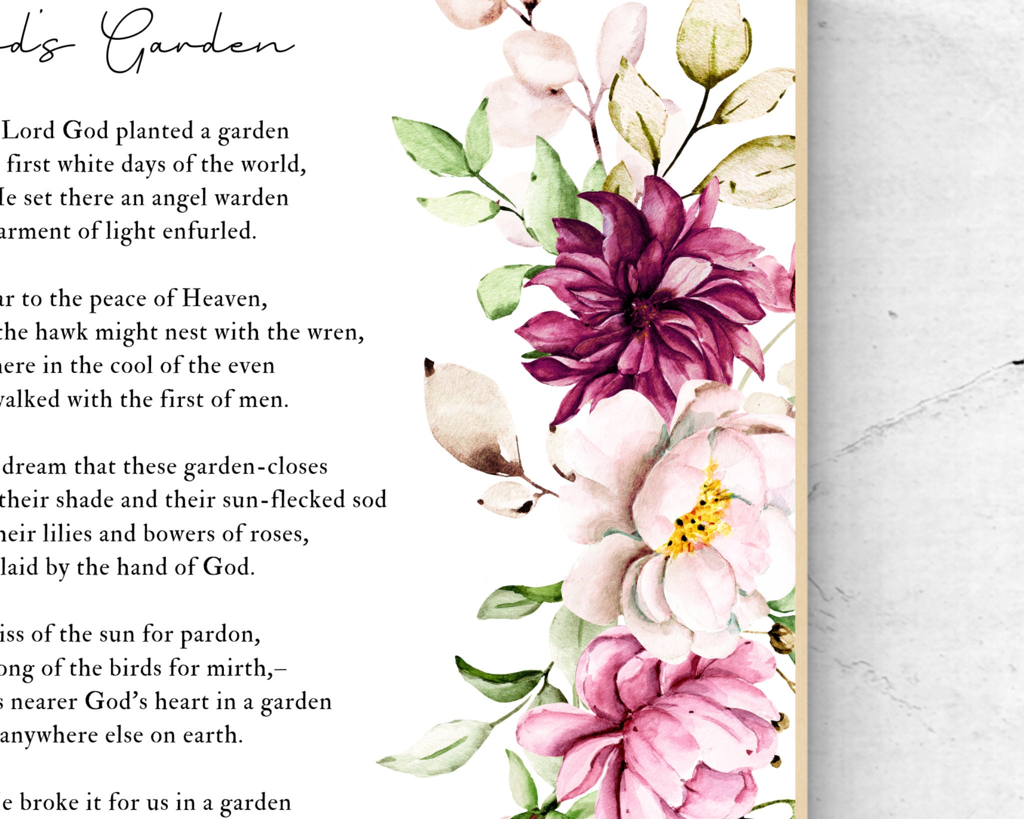 God's Garden Poem - Full Poem - Dorothy Frances Gurney - Nearer God's ...