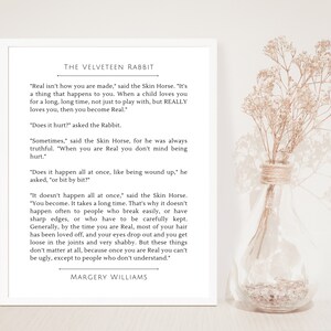 The Velveteen Rabbit, Margery Williams, Real Isn't How You Are Made ...