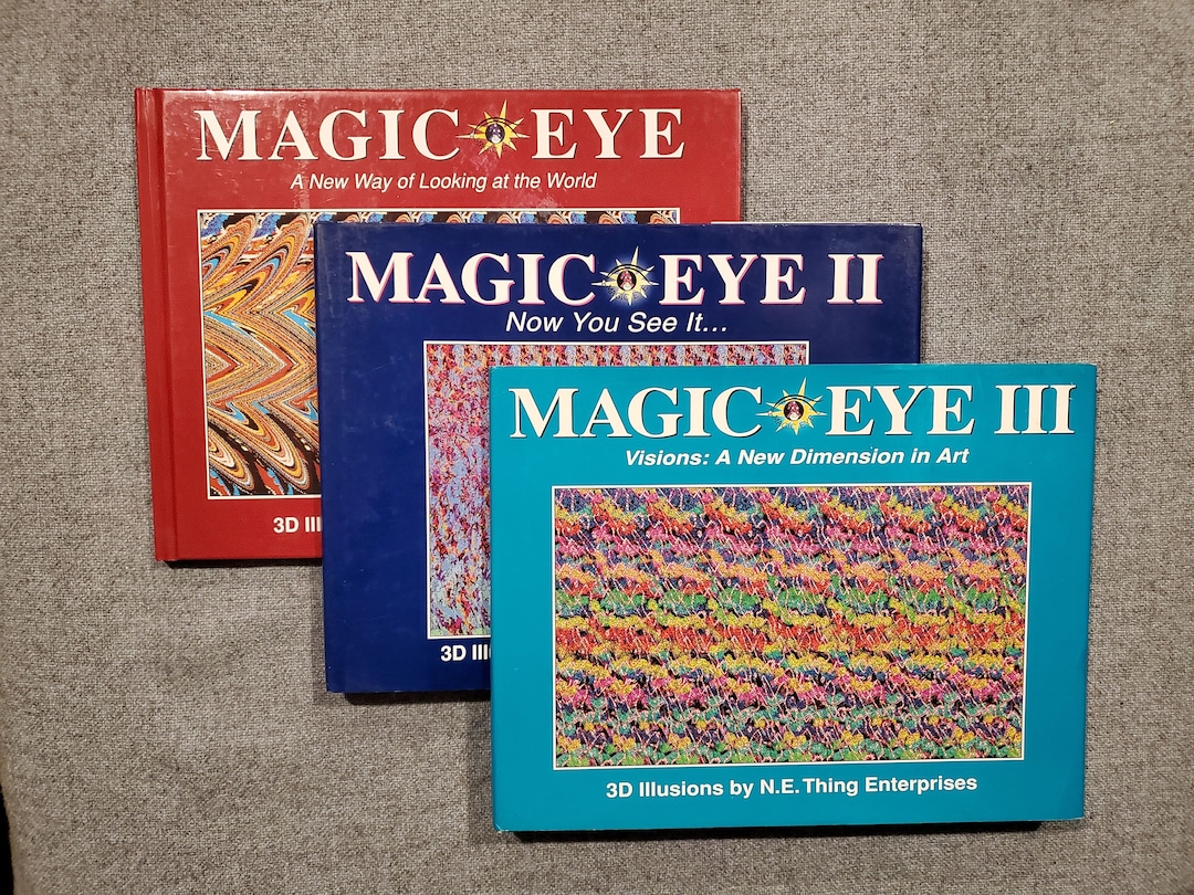Magic Eye Books 3 Books Included for One Price 3D Illusions - Etsy