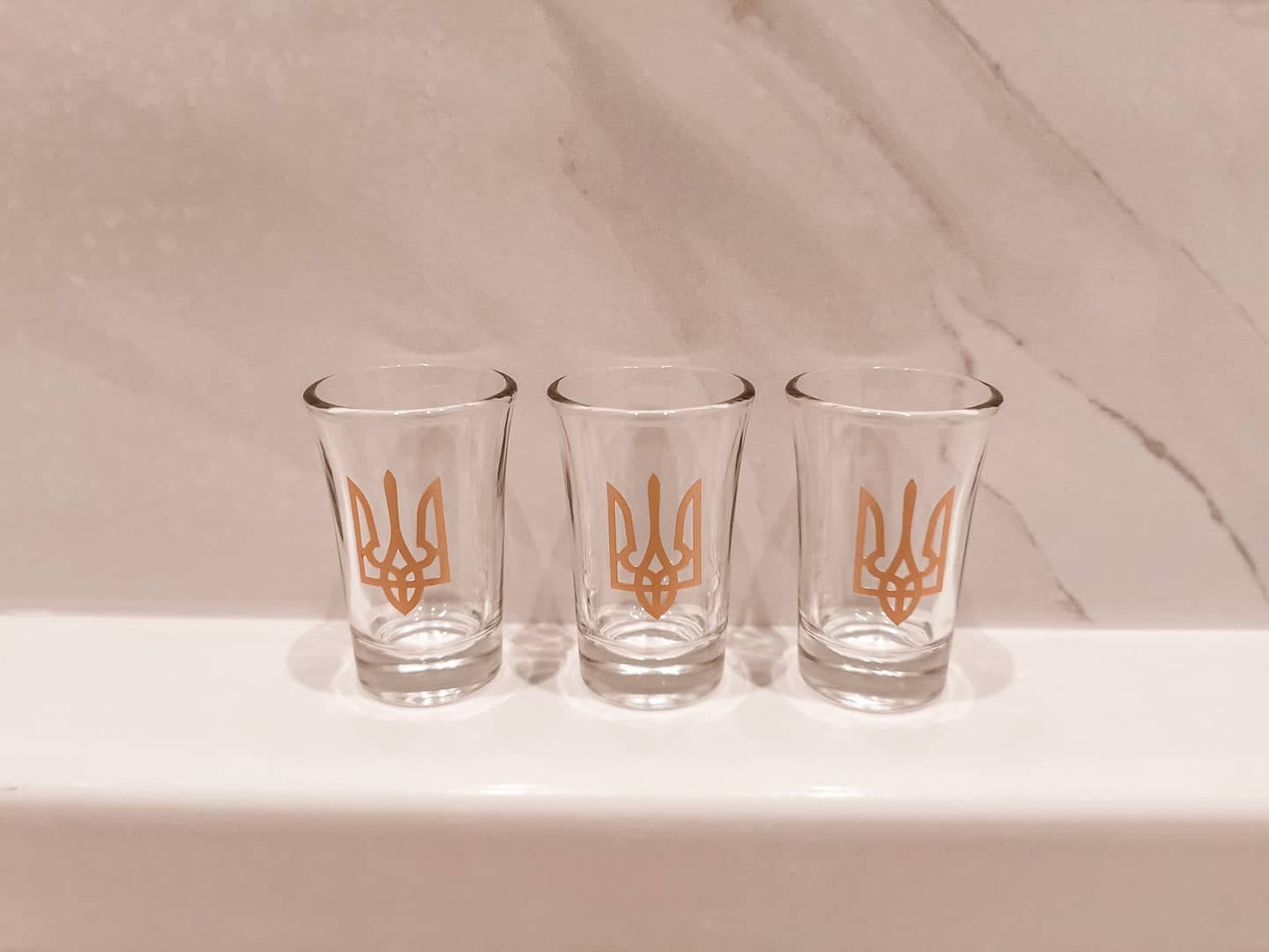 Ukrainian Tryzub Shot Glasses, Set of 6 - Etsy