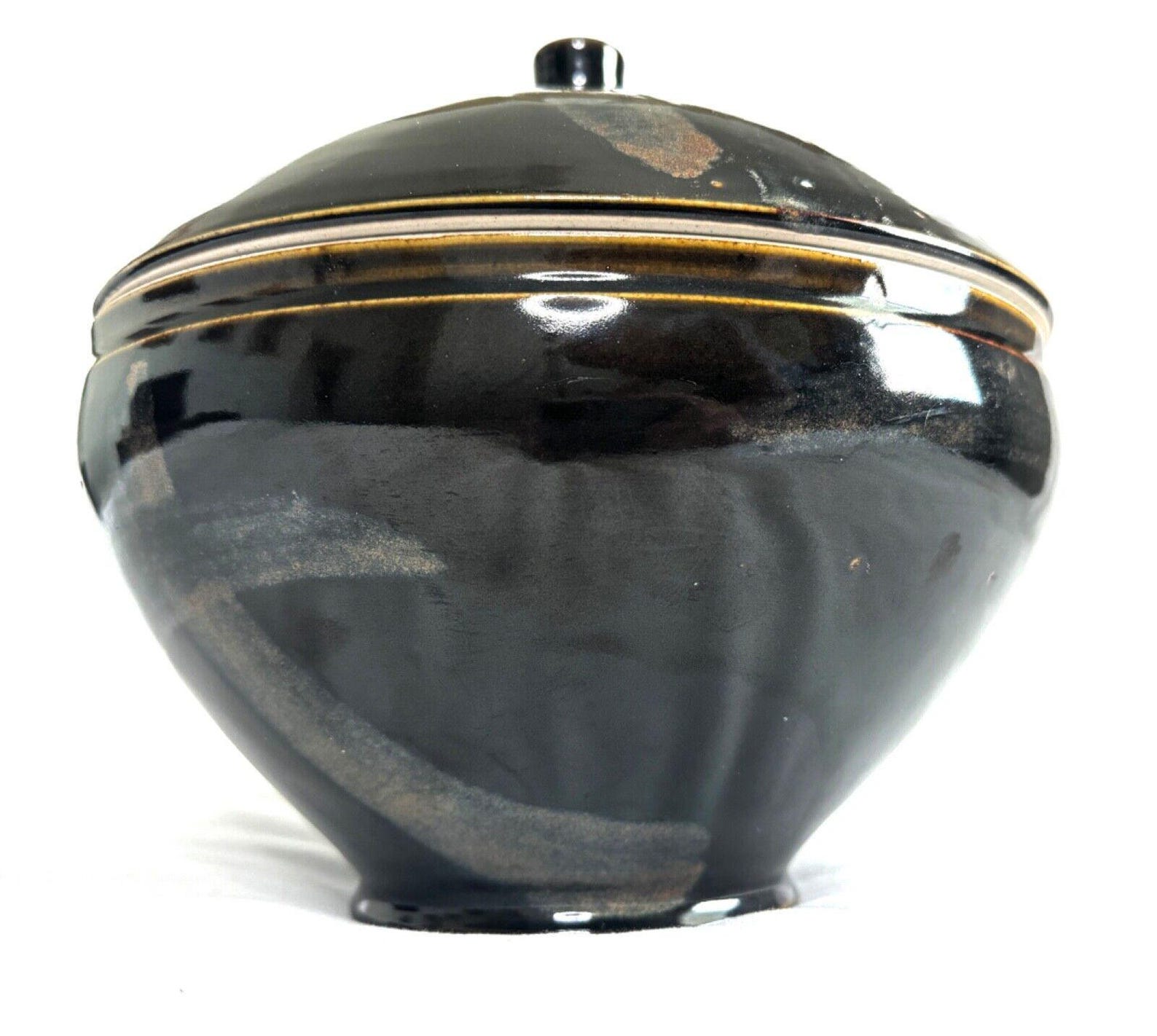 Tom Kendall Art Pottery Glazed Clay Bowl With Lid 4.5 - Etsy