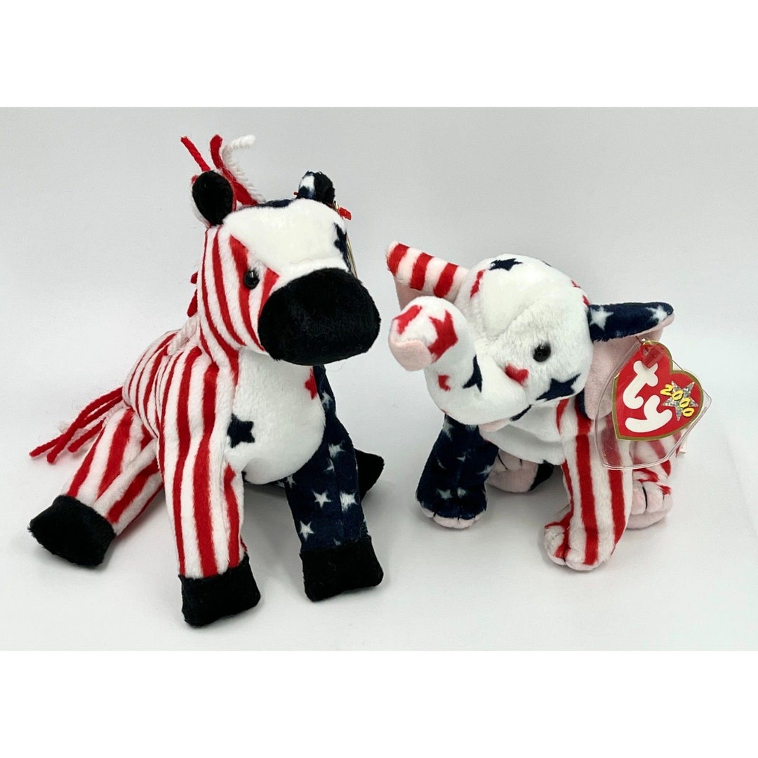 Ty Beanie Baby 'lefty & Righty 2000' Plush Collectibles Sold Together ...