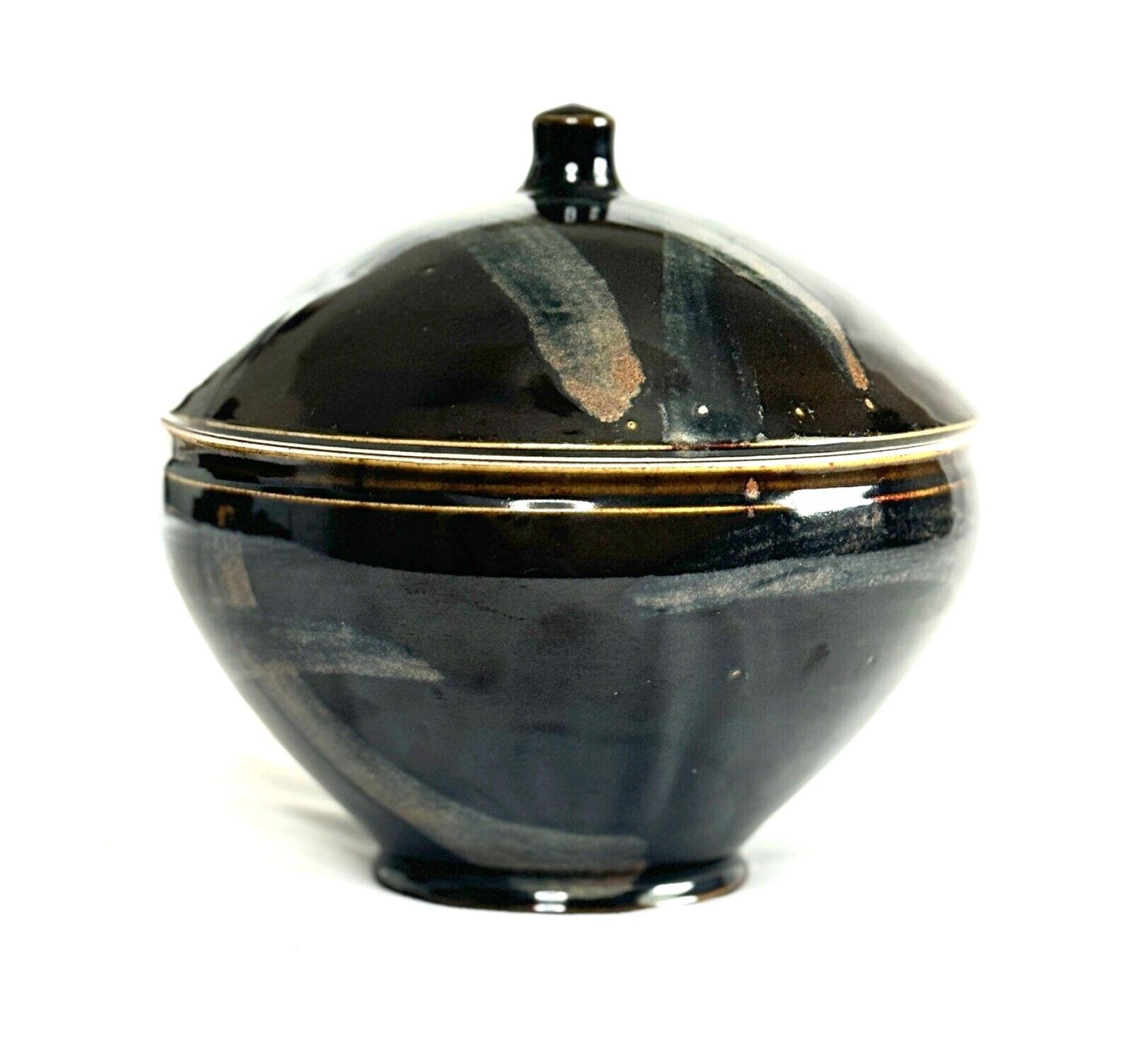 Tom Kendall Art Pottery Glazed Clay Bowl With Lid 4.5 - Etsy