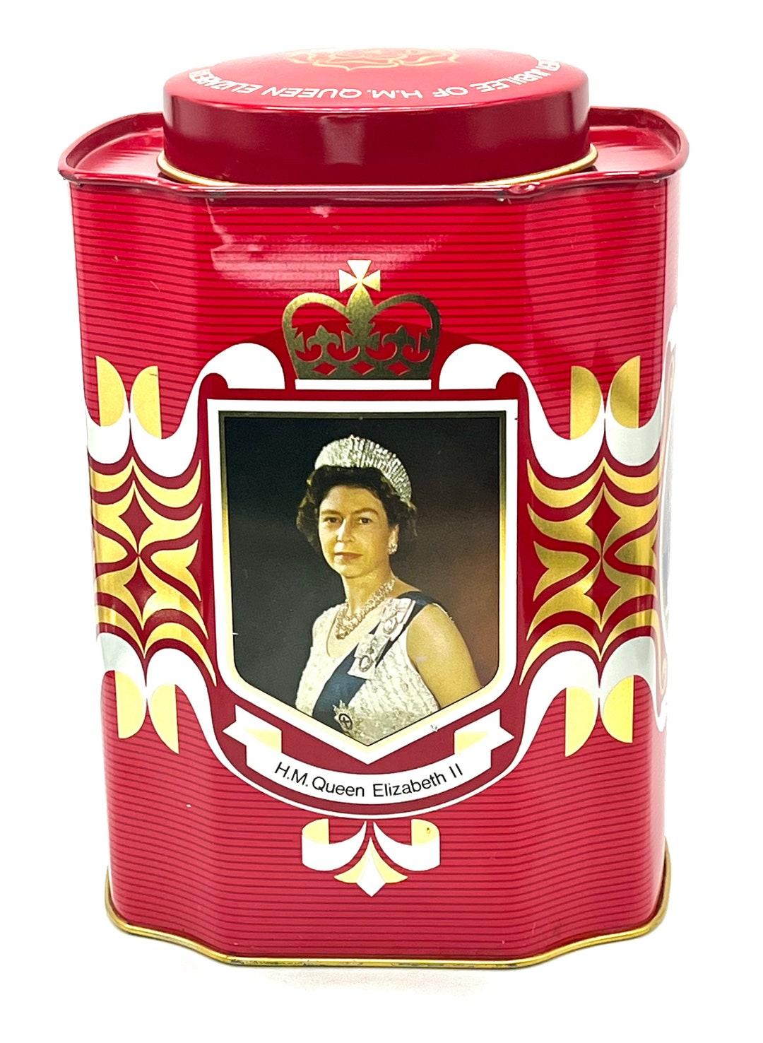 Queen Elizabeth II Duke of Edinburgh Jubilee 1952-1977 Tin Box England ...