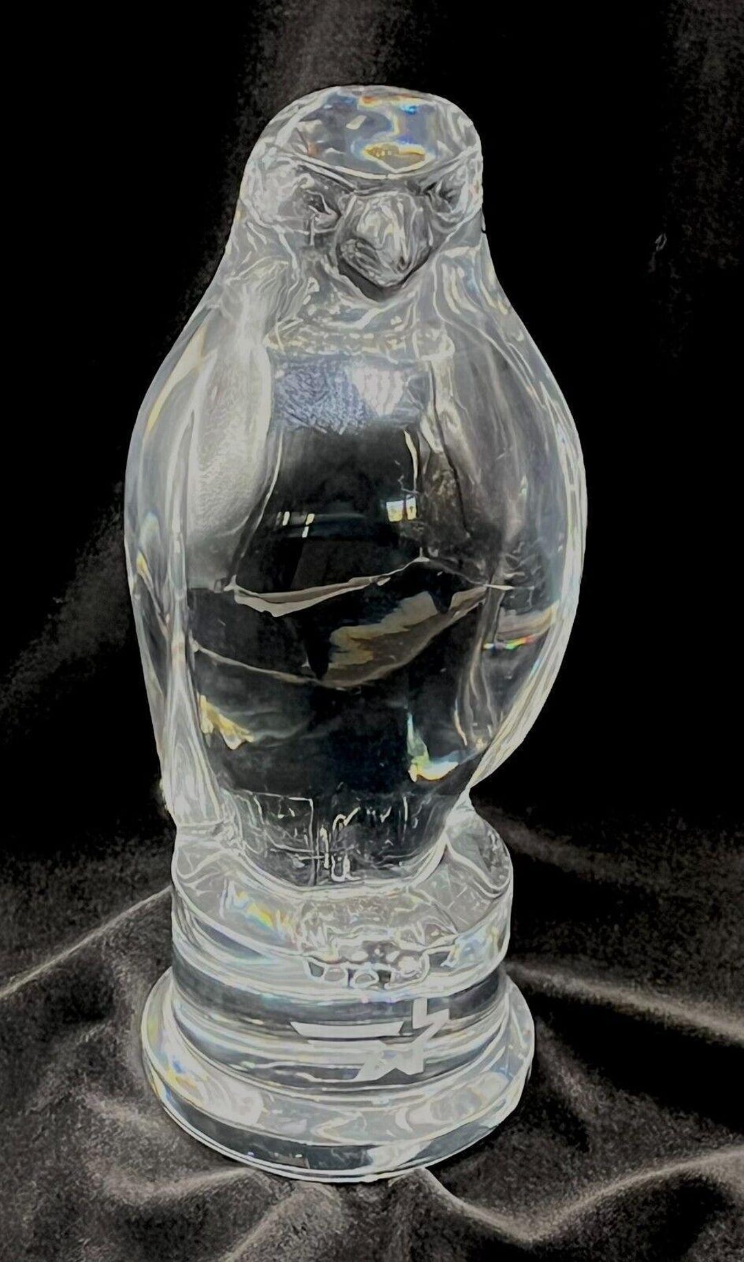Crystal Falcon Val Saint Lambert Belgian Art Sculpture Paperweight 8 ...