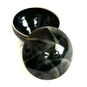 Tom Kendall Art Pottery Glazed Clay Bowl With Lid 4.5 - Etsy