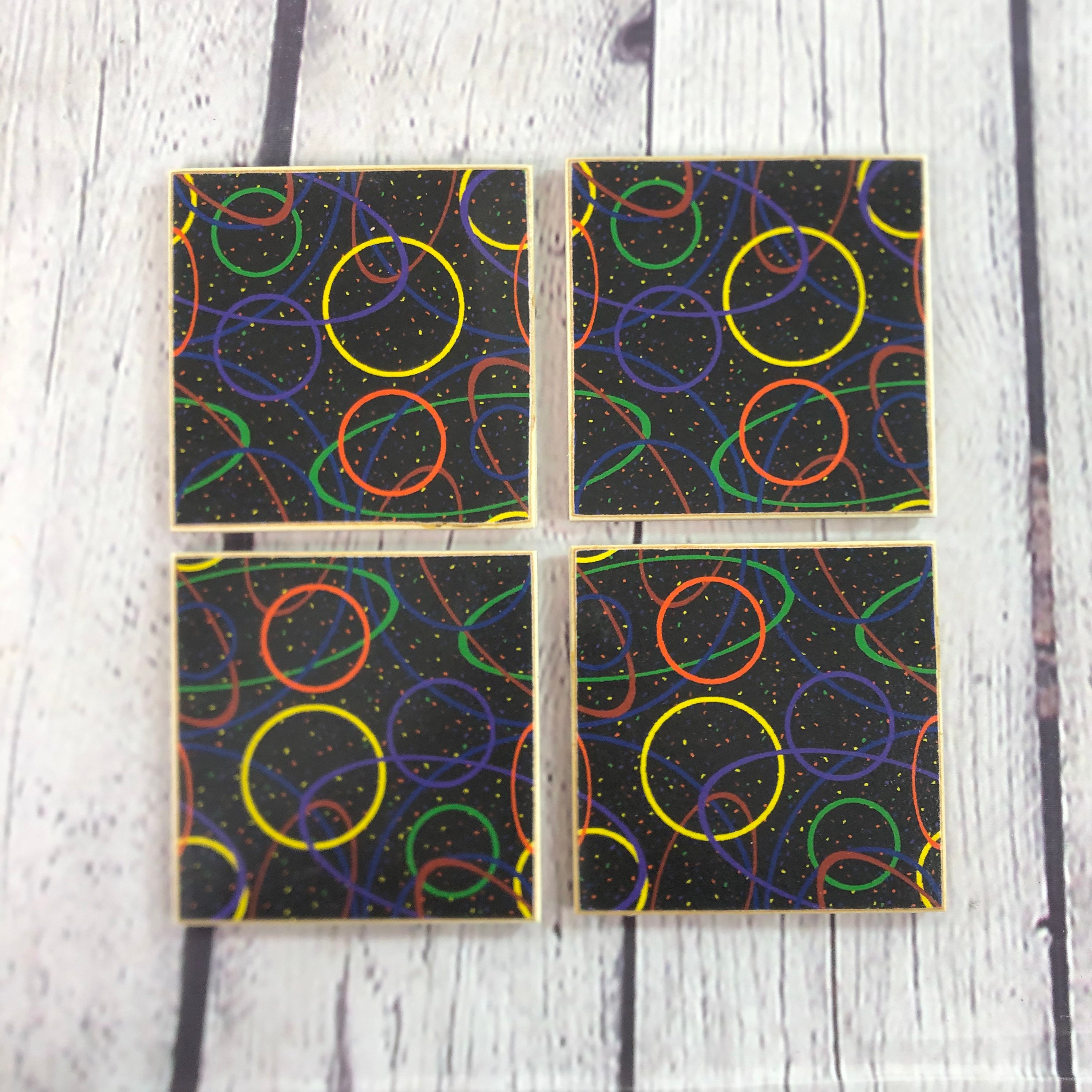Retro Video Game Arcade Print Coasters Handmade Decorative - Etsy