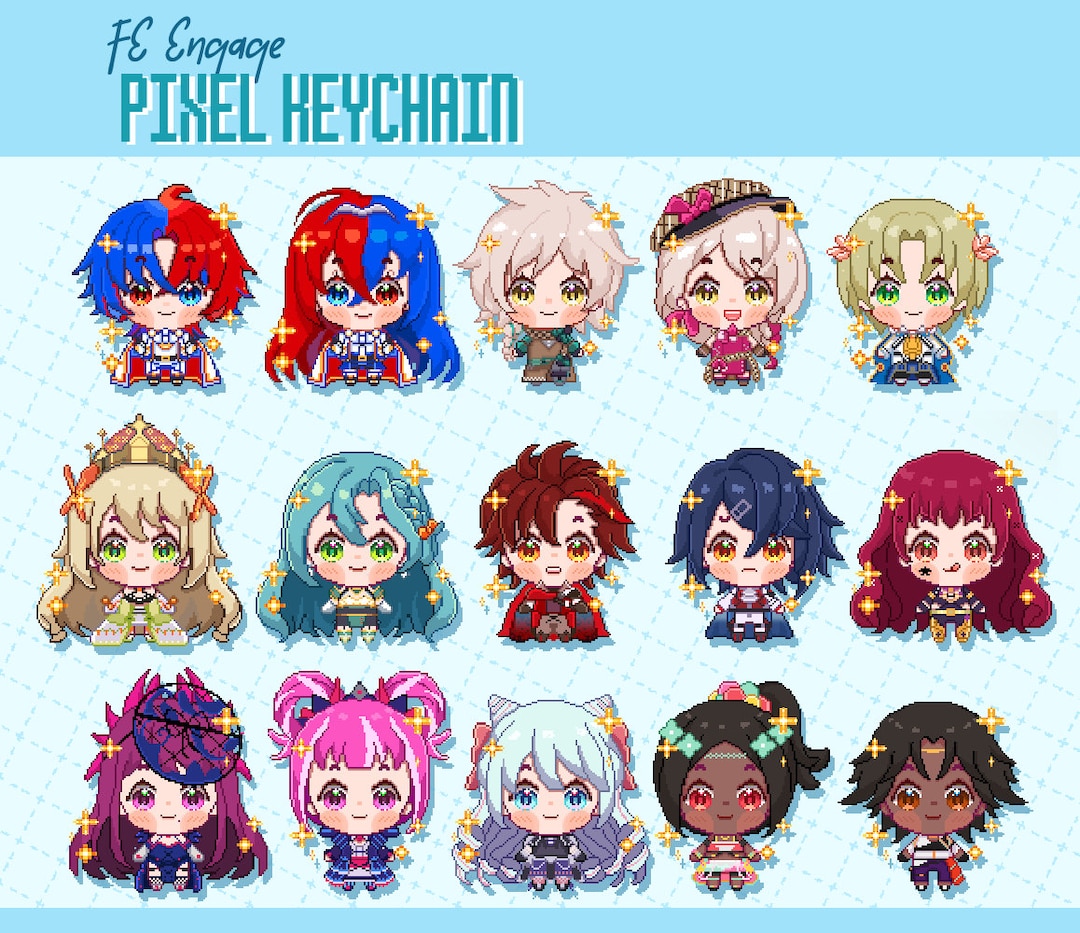 FE Engage Pixel Keychain - Etsy