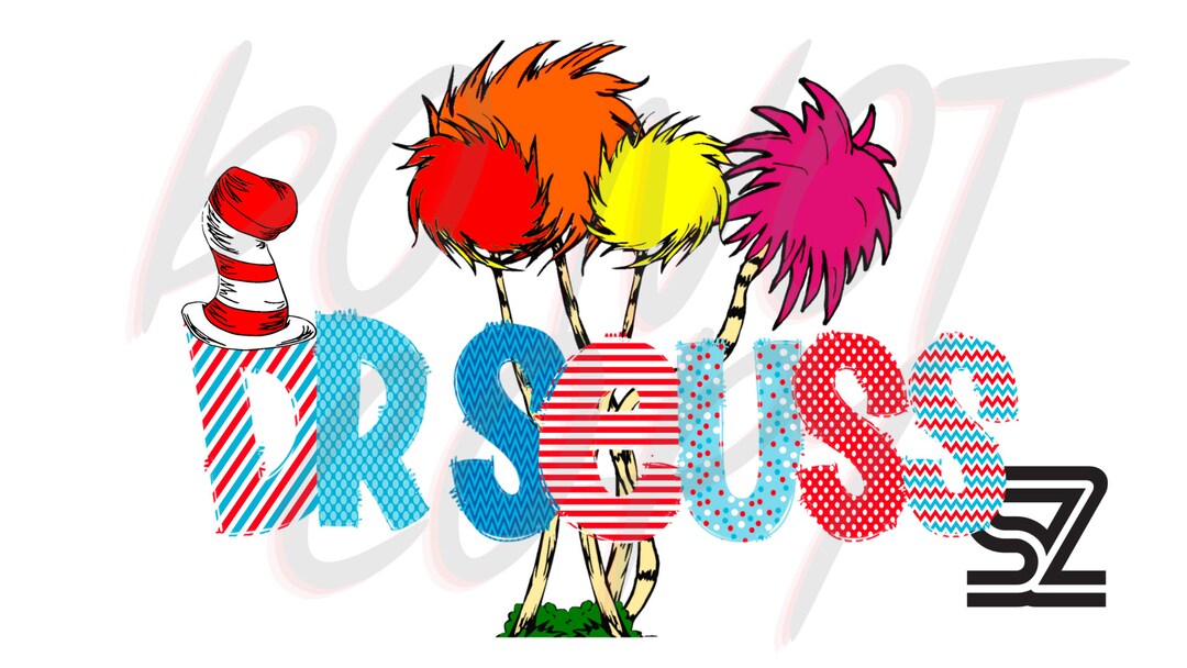 Dr Seuss PNG Sublimation File Dr Seuss Week - Etsy