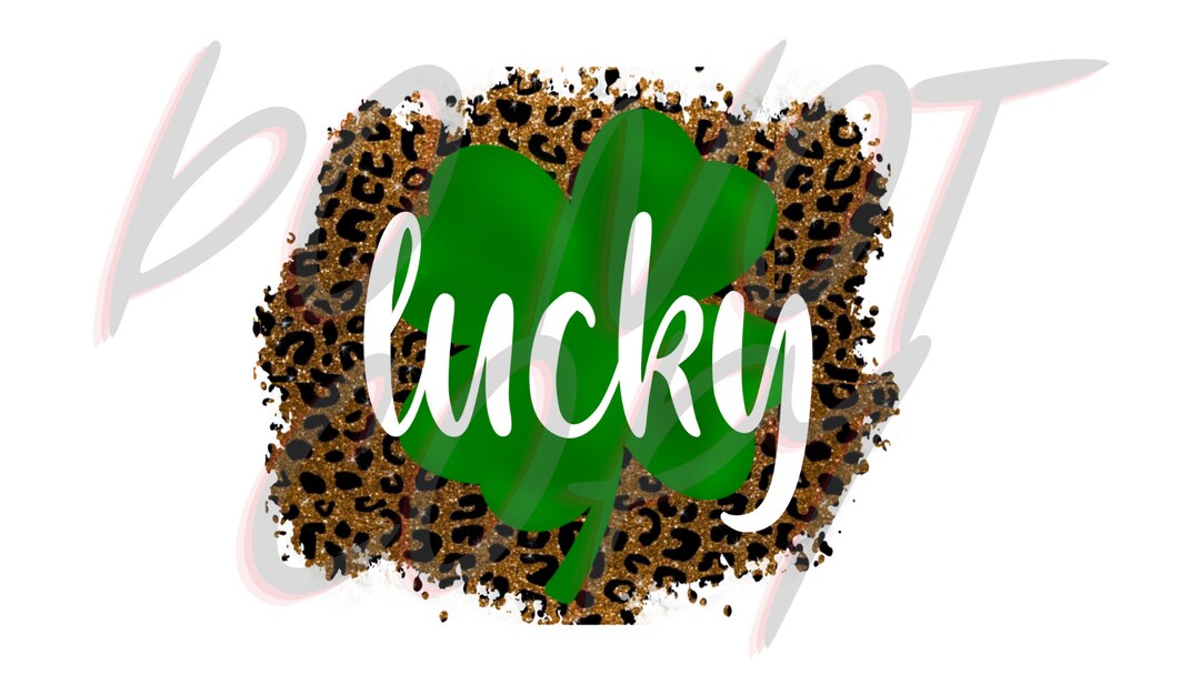 St Patricks Leopard Cheetah Lucky PNG - Etsy