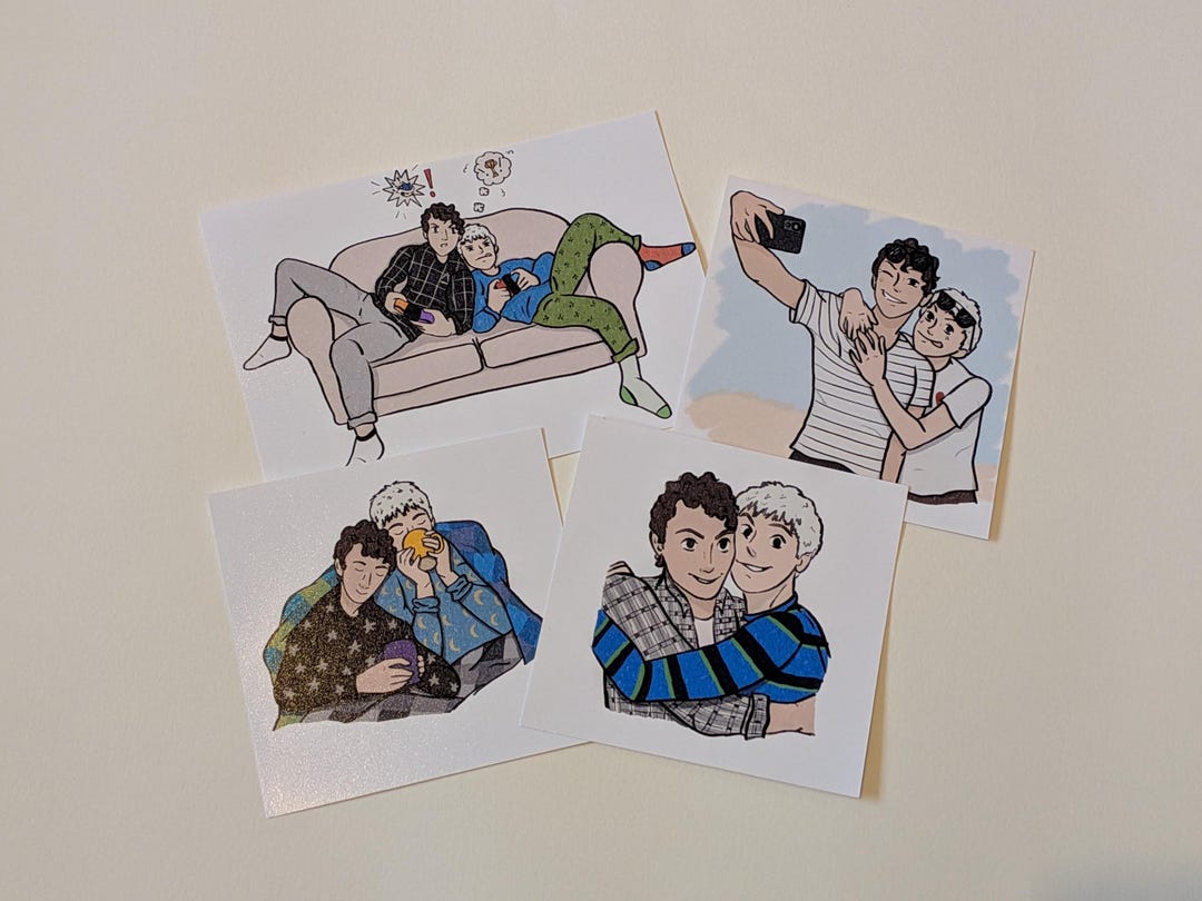 Dan and Phil Cartoon Style Prints - Etsy