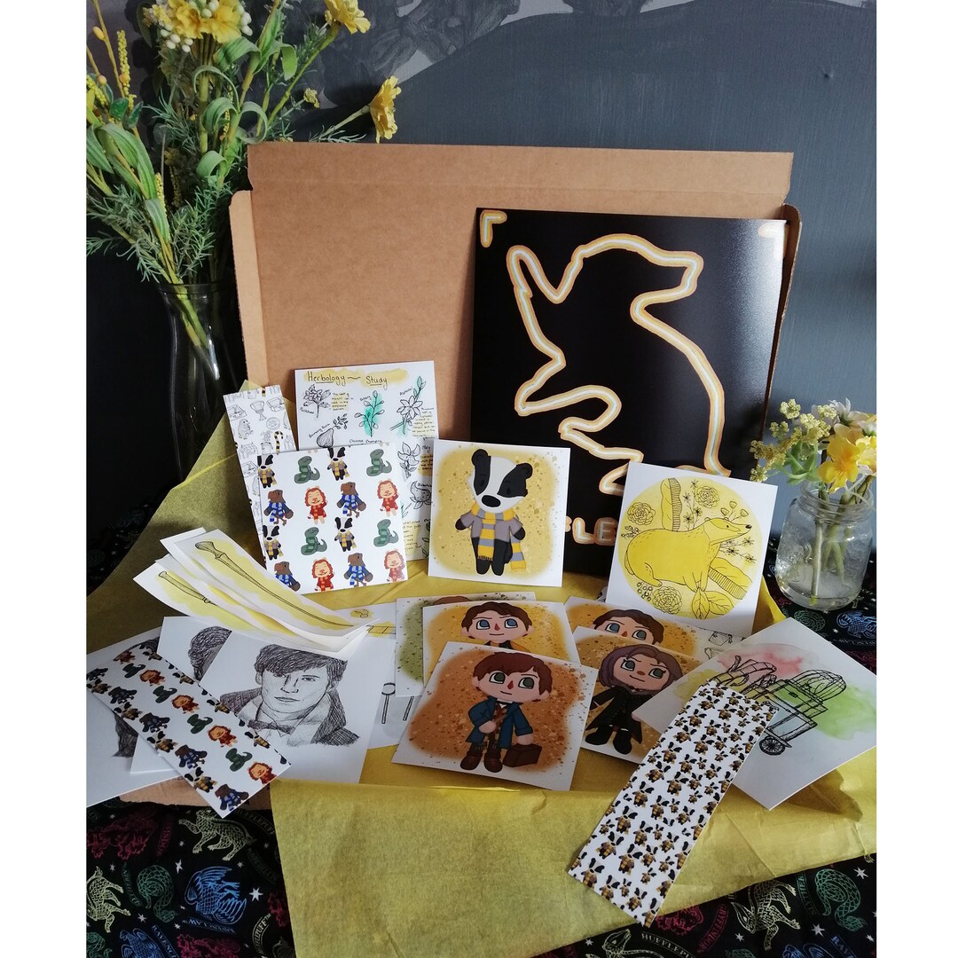 Harry Potter Hufflepuff Print Gift Set - Etsy