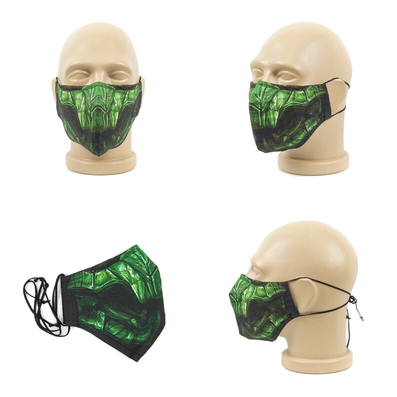 Reptile Mortal Kombat Ninja Face Mask | Etsy