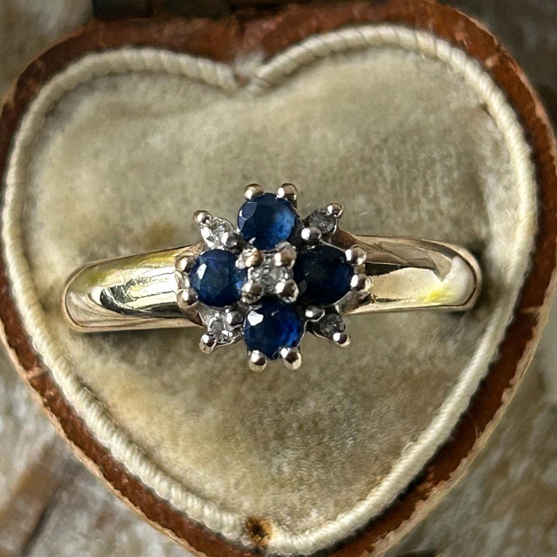 Gold Sapphire Ring - Etsy