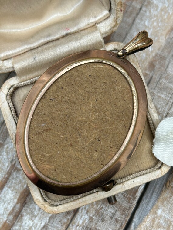 Antique Large Rolled Gold Photo Locket, Oval Gold Fil… - Gem