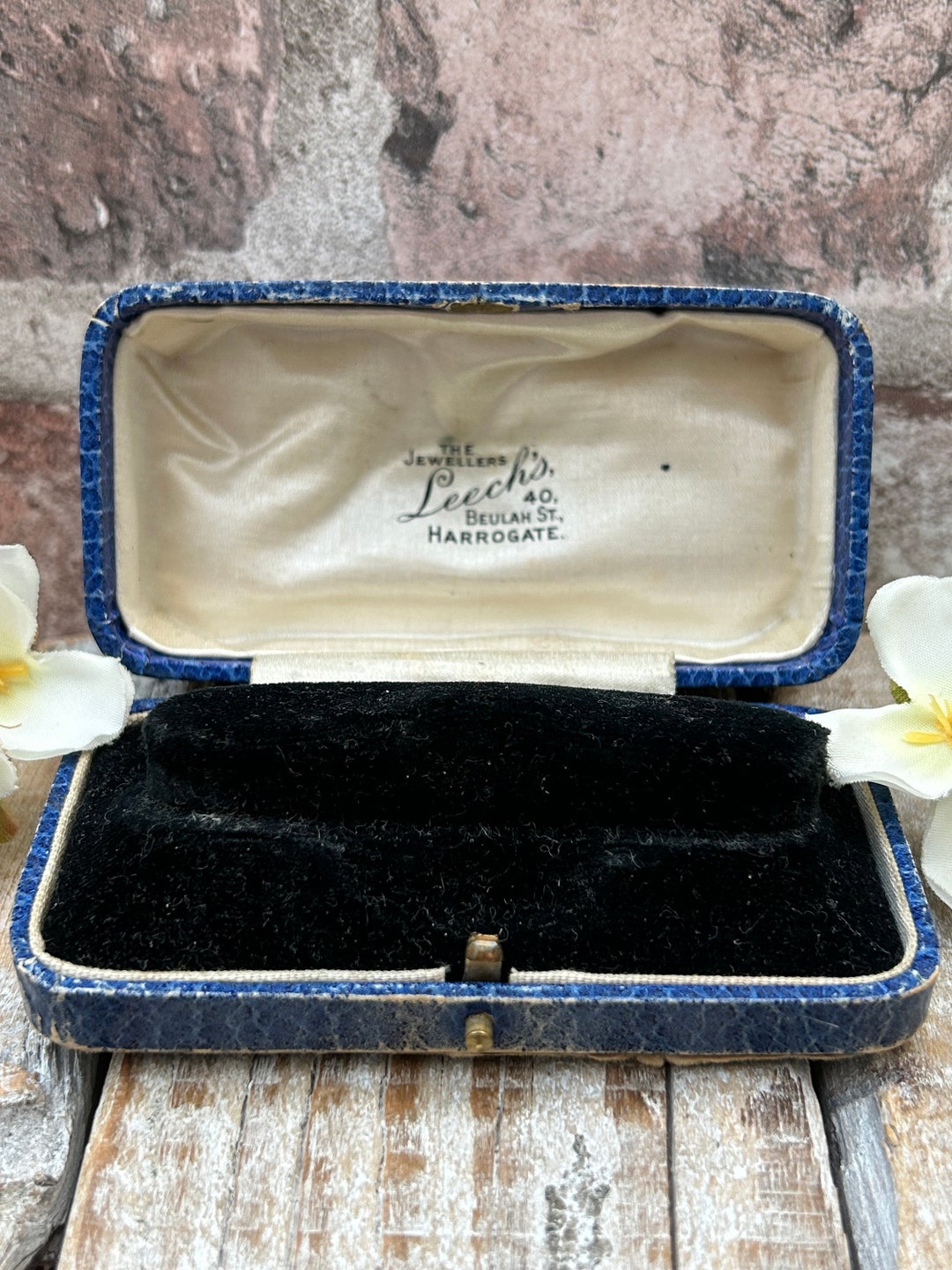Antique Blue Watch Display Box, Vintage Watch Presentation Box Case ...