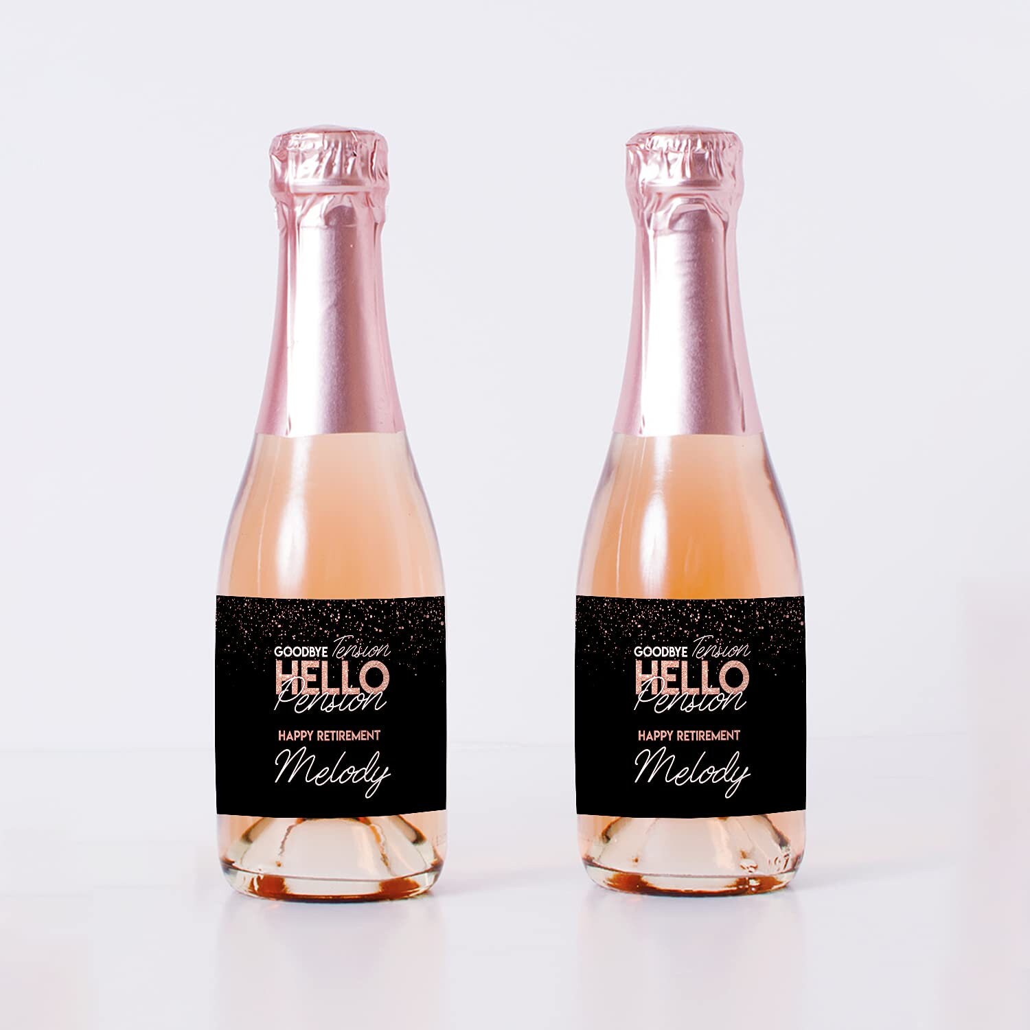 Goodbye Retirement Mini Champagne Bottle Labels - Etsy