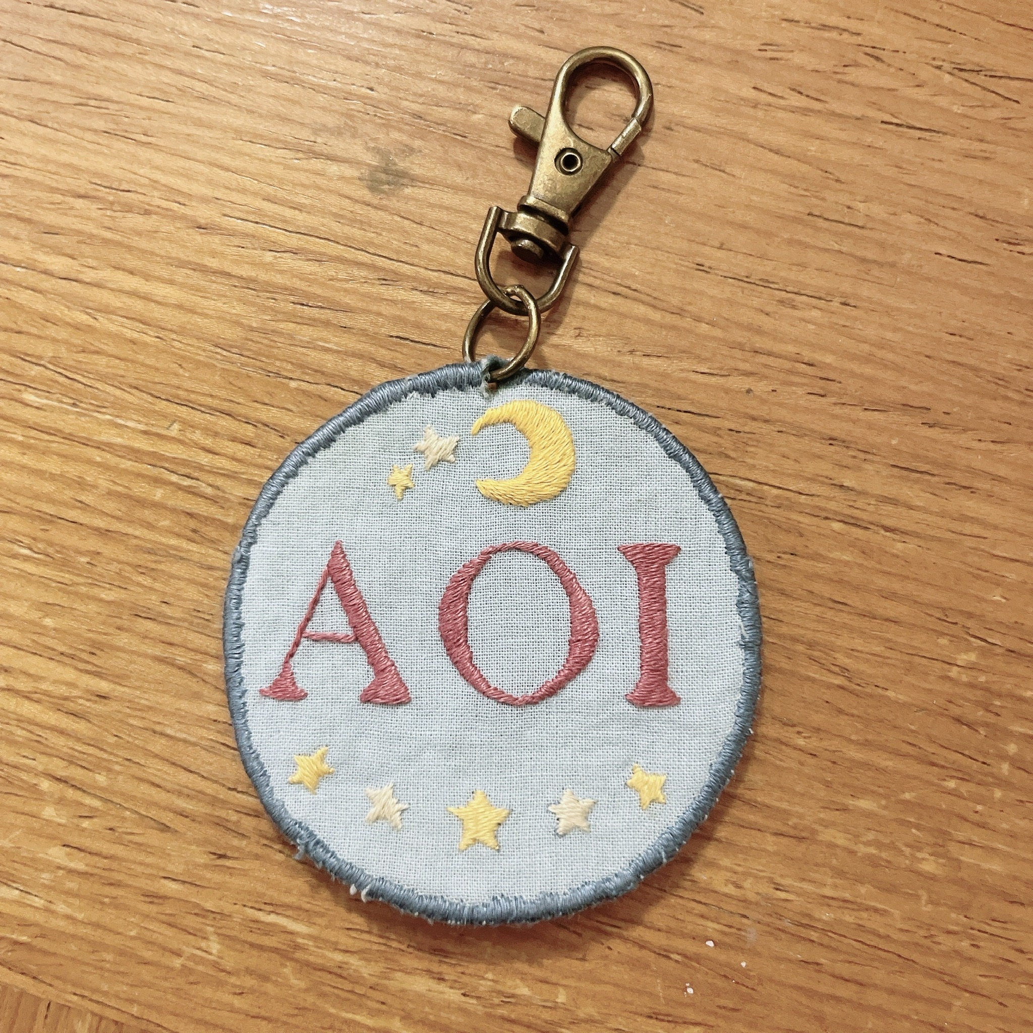 Space Ship Personalized Initial & Name Tag / Custom Name Tag / Hand ...