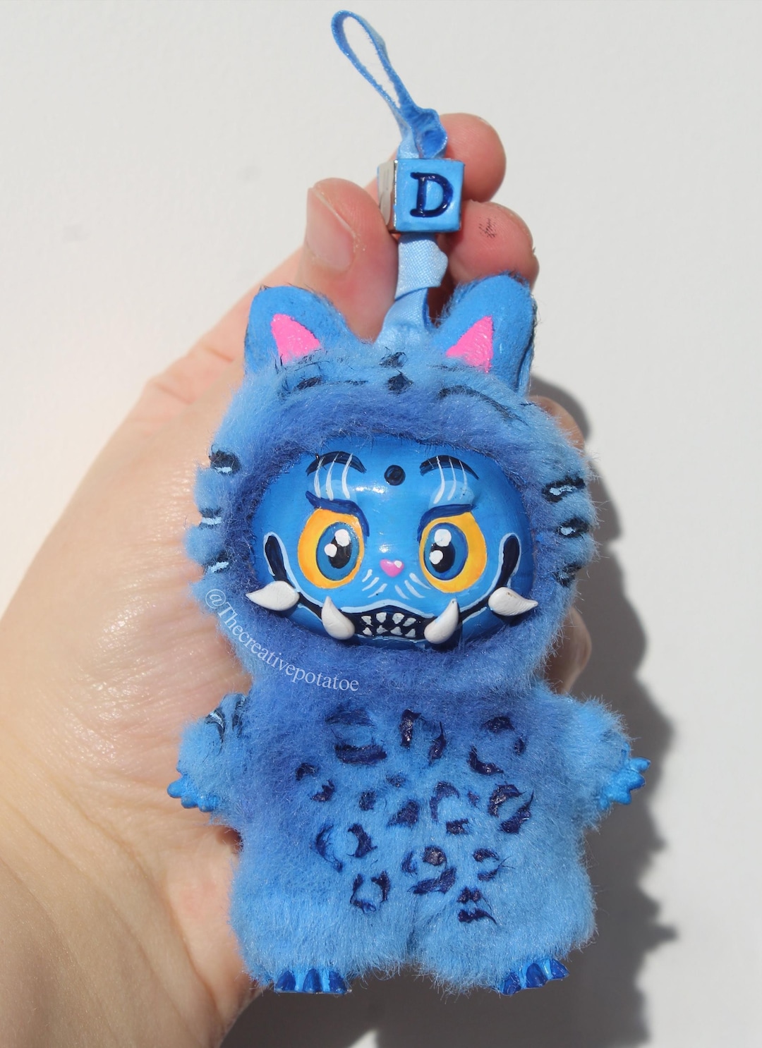 Mini Baby Blue Tiger Custom Monster Doll Plush Keyring (pre Order ...