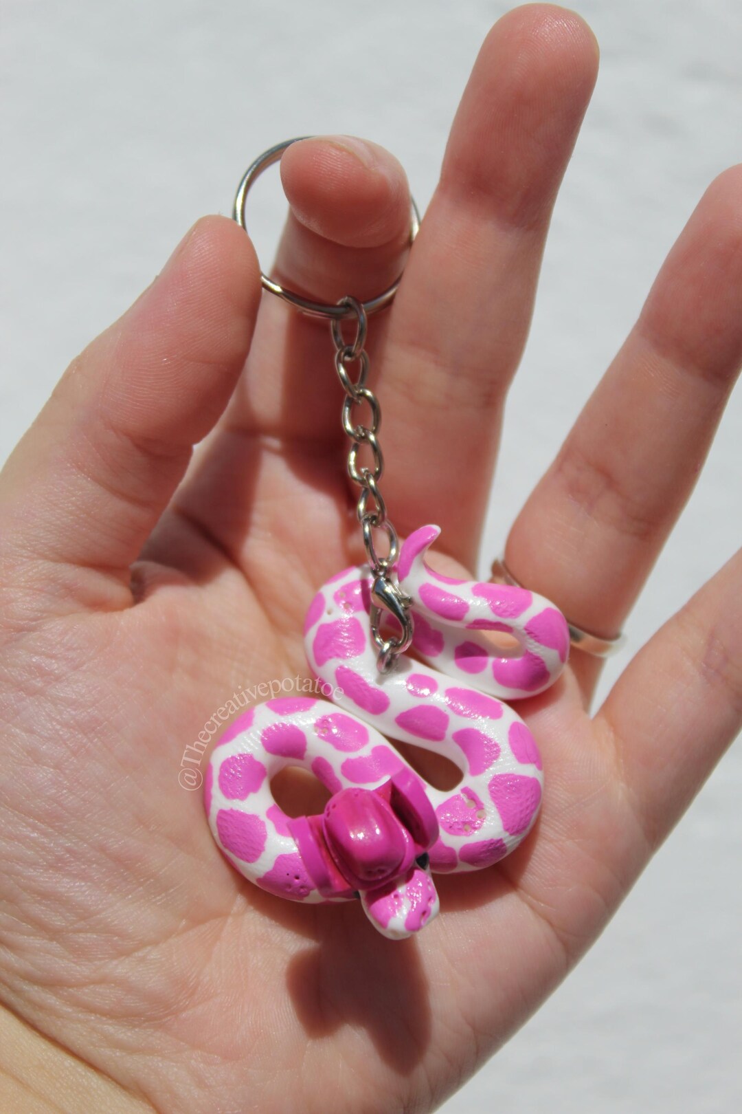 Pink Cowboy Snake Keyring Pal - Etsy