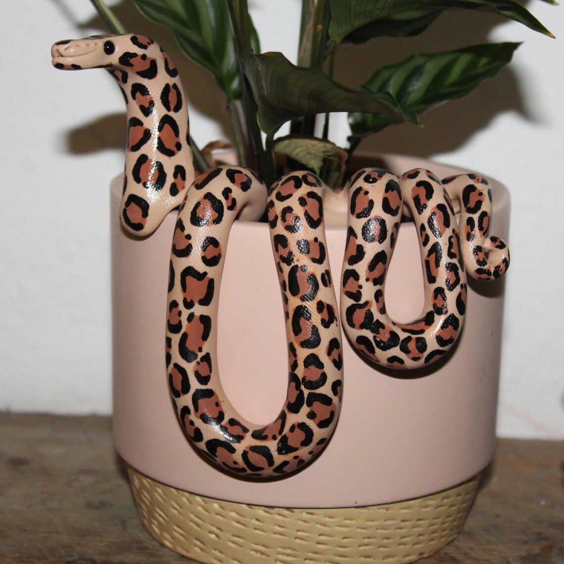 Brown Leopard Print Snake Plant Pal - Etsy