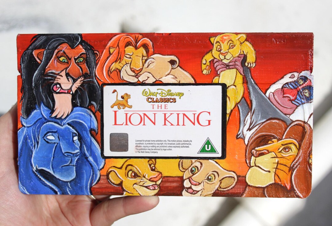 Hand Painted Lion VHS Tape Decoration Original Piece - Etsy