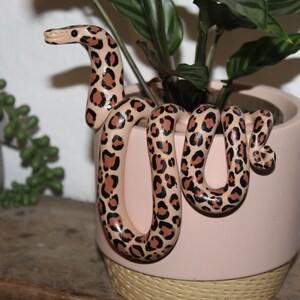 Brown Leopard Print Snake Plant Pal - Etsy