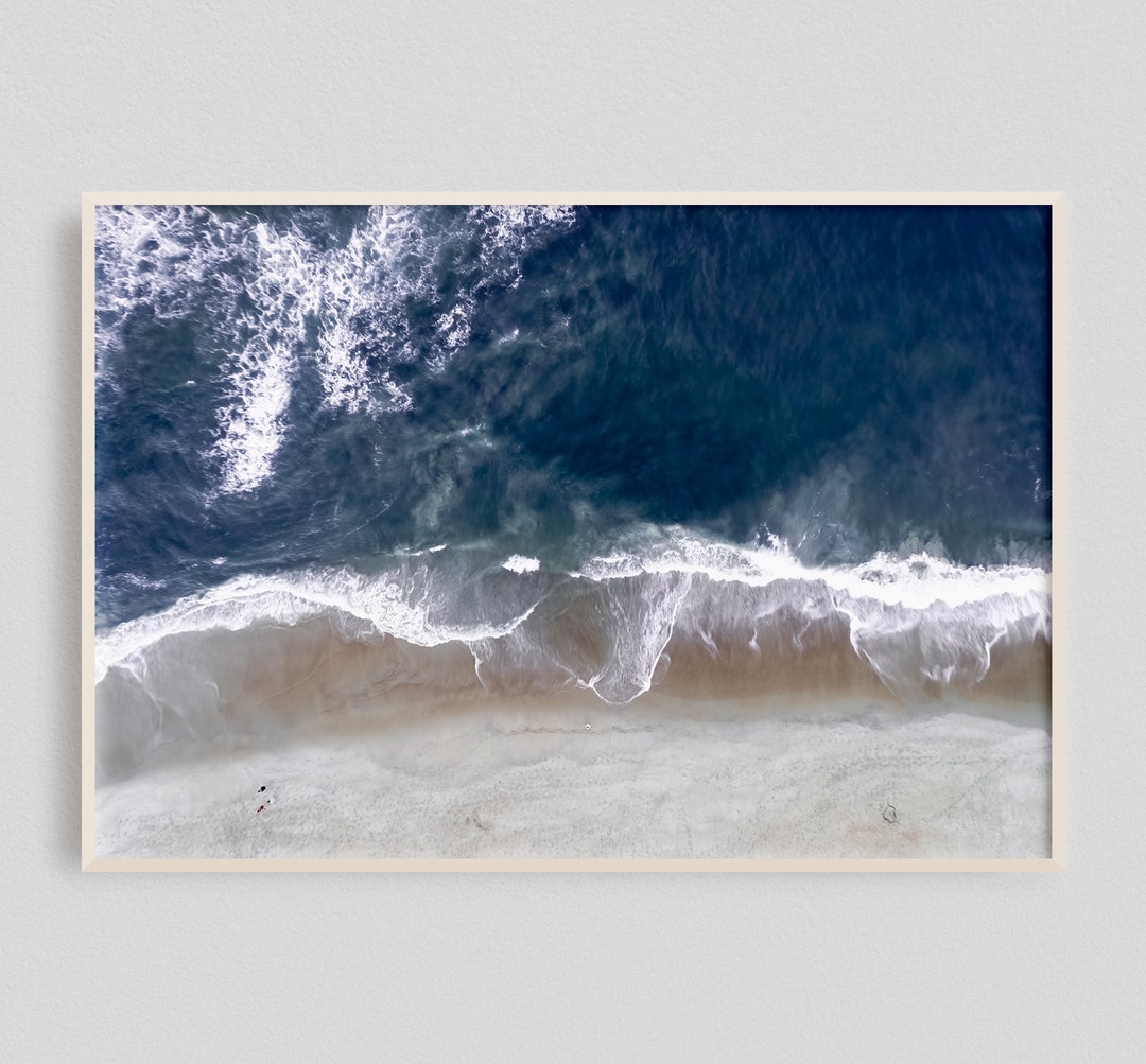 Indigo Blue Wall Decor, Blue Beach Print, Landscape Beach Photography ...